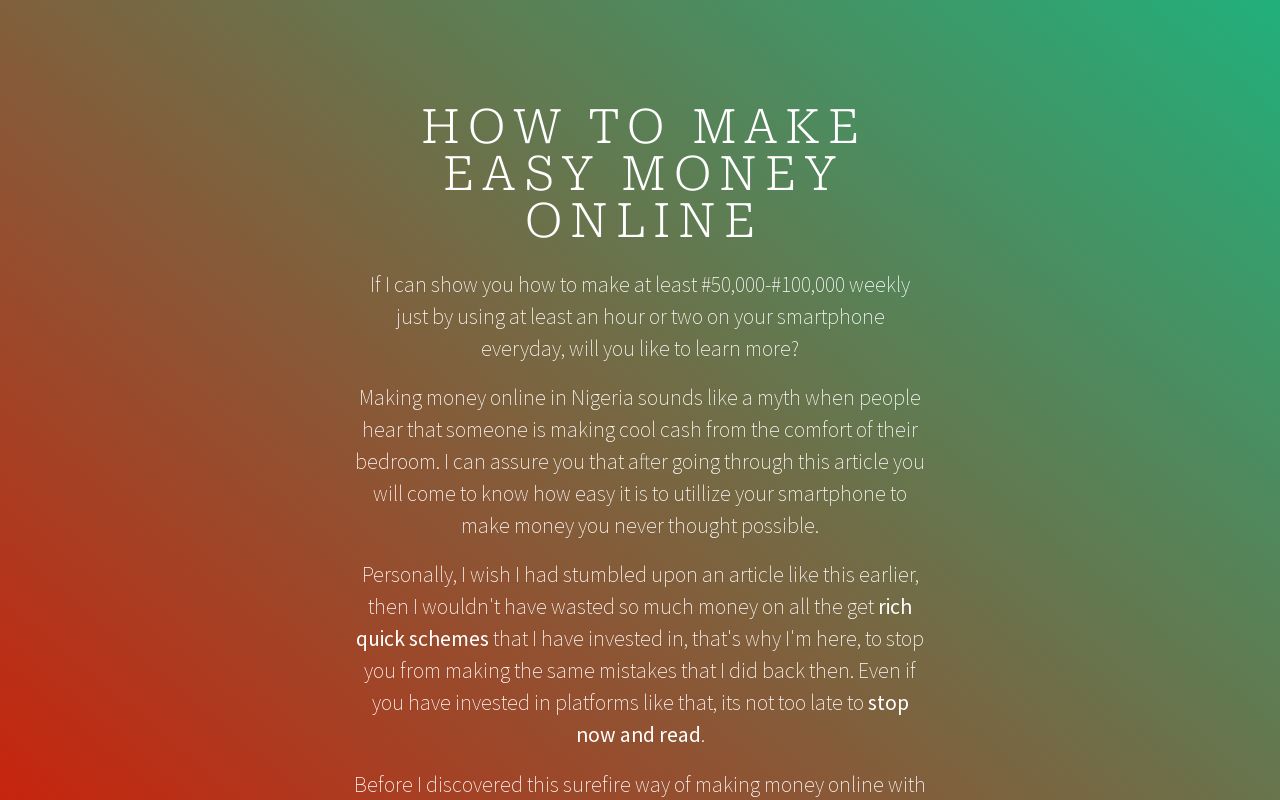 easiest way to earn money online